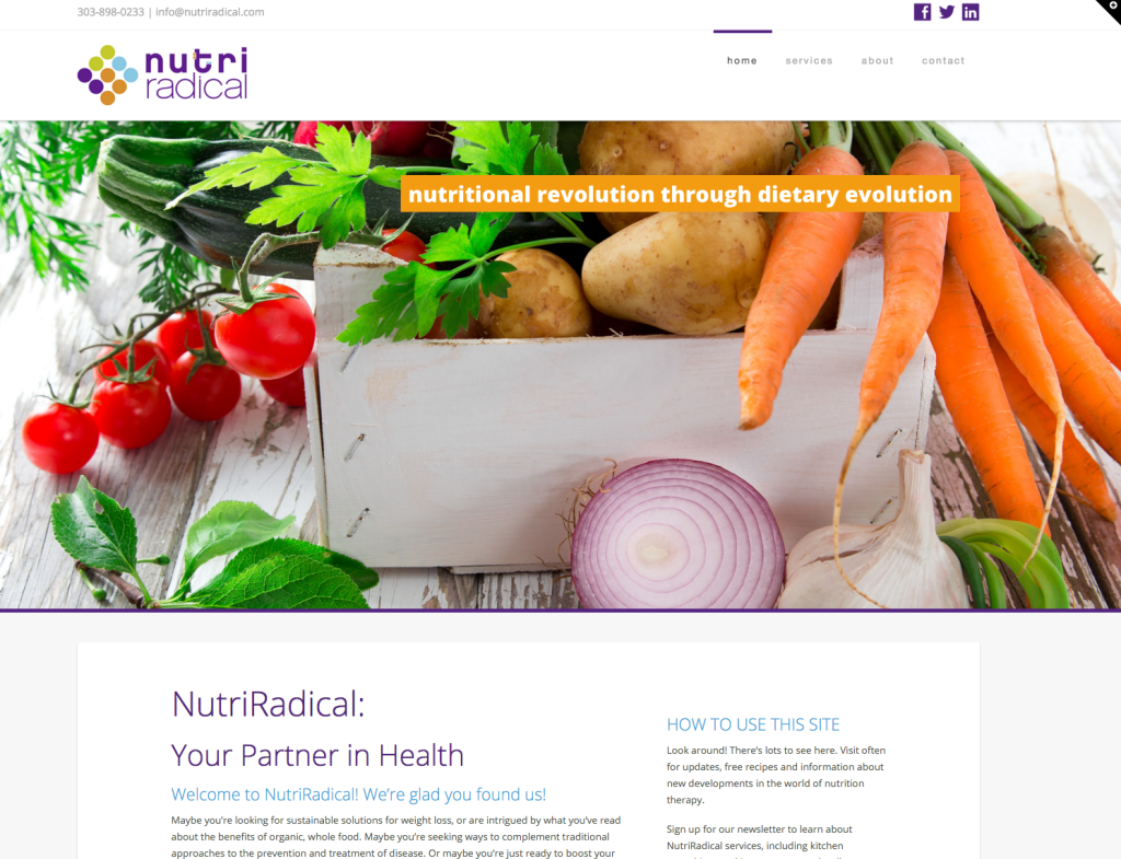 NUTRI RADICAL WEBSITE | Chelsea Jones Design